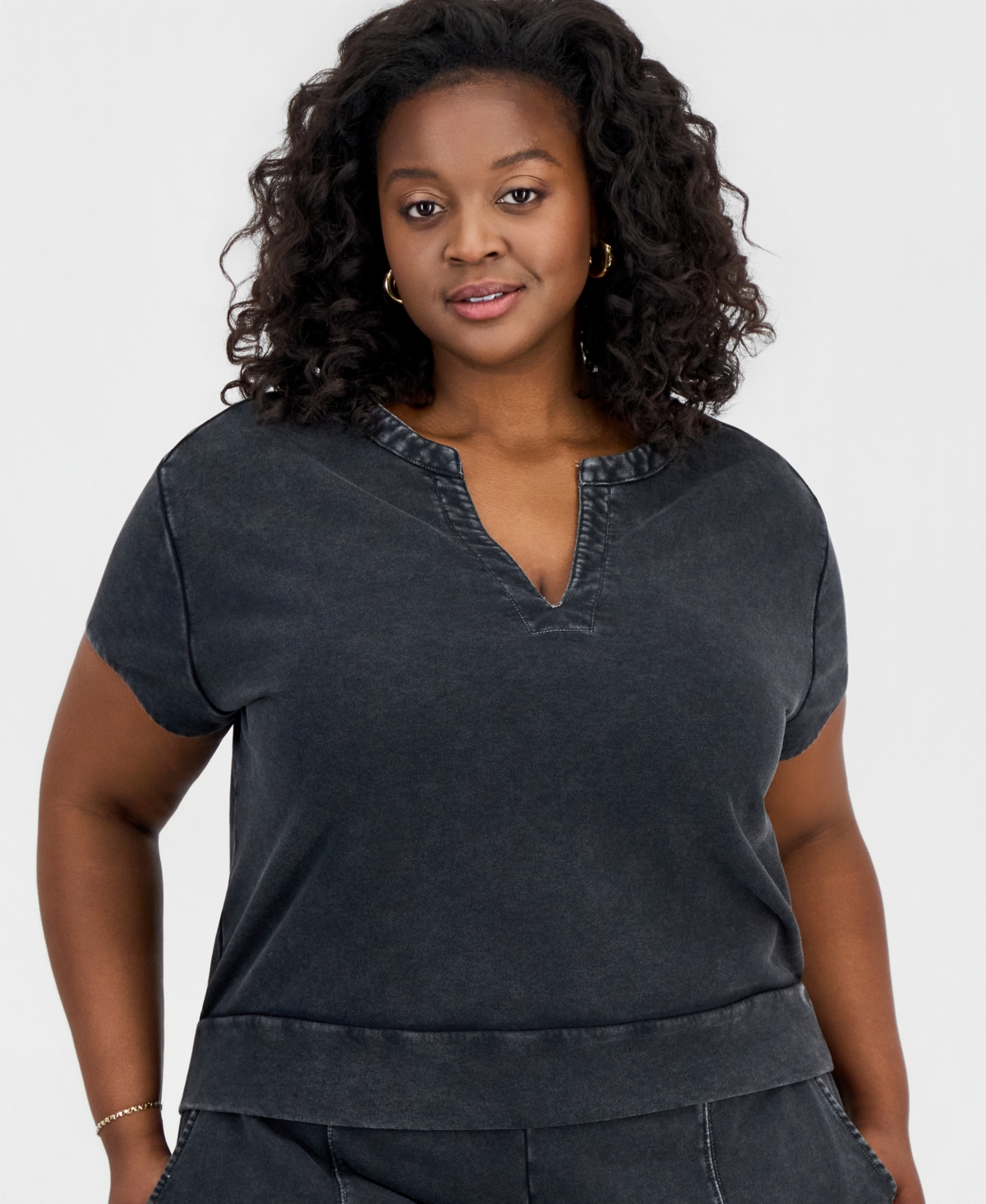 Click here for And Now This Trendy Plus Size Cropped French Terry... prices