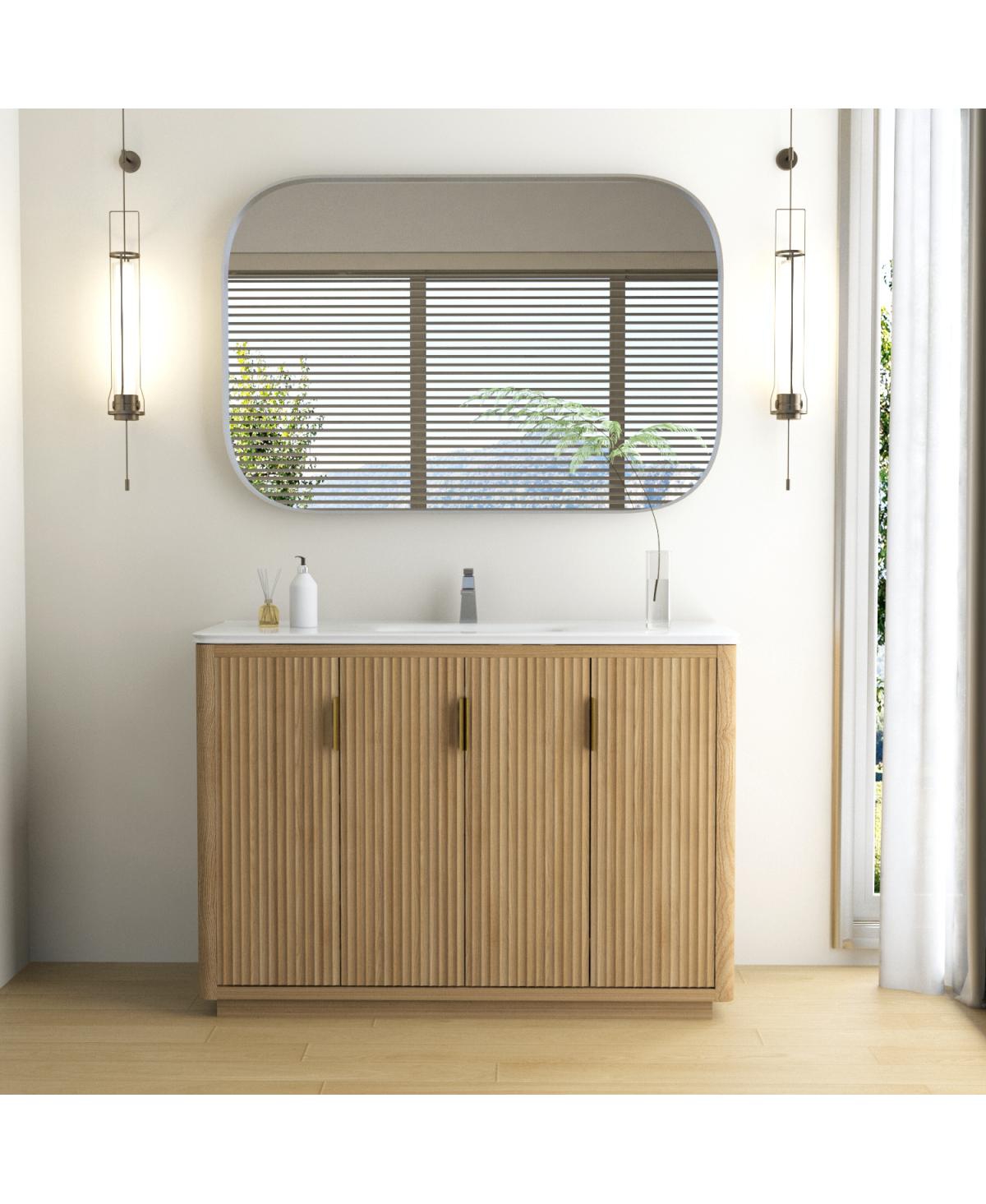 Click here for Sillysis Modern Bathroom Vanity with Integrated Ce... prices