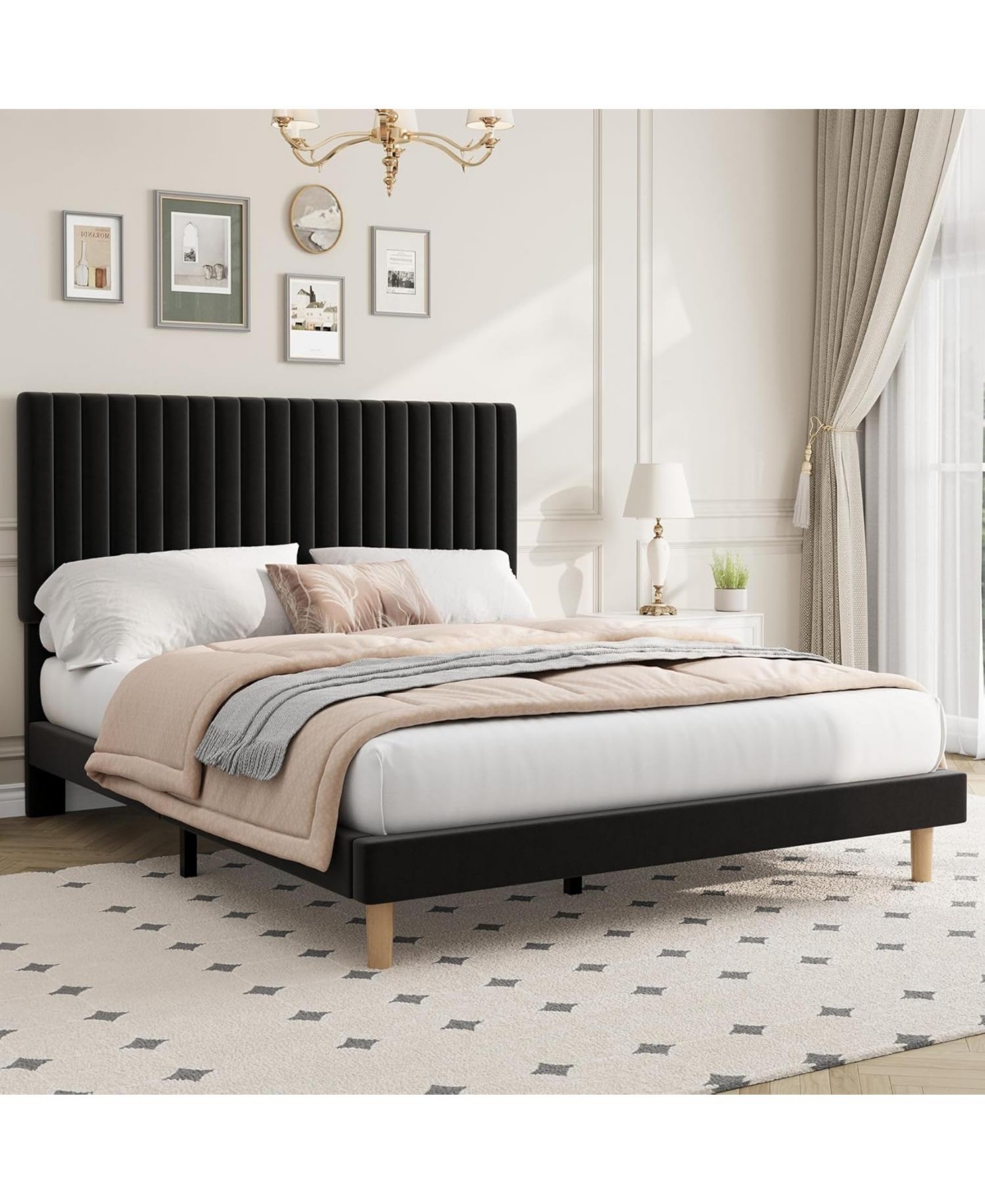 Click here for gaomon Bed Frame  Adjustable Height Headboard  Vel... prices