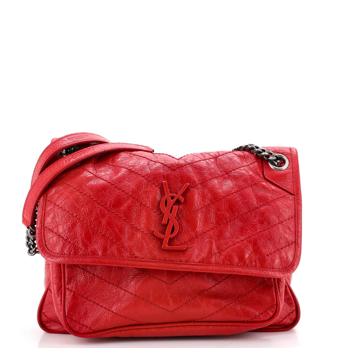 Click here for Pre-Owned Saint Laurent Medium Niki Chain Flap Bag... prices