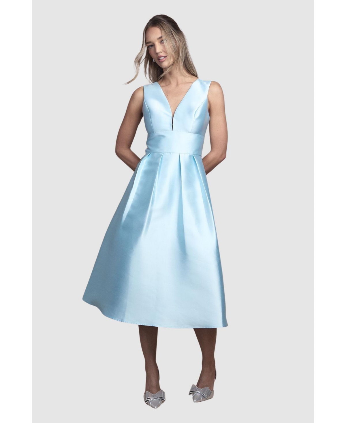 Click here for Coast Womens Structured Twill Midi Bridesmaid Dres... prices