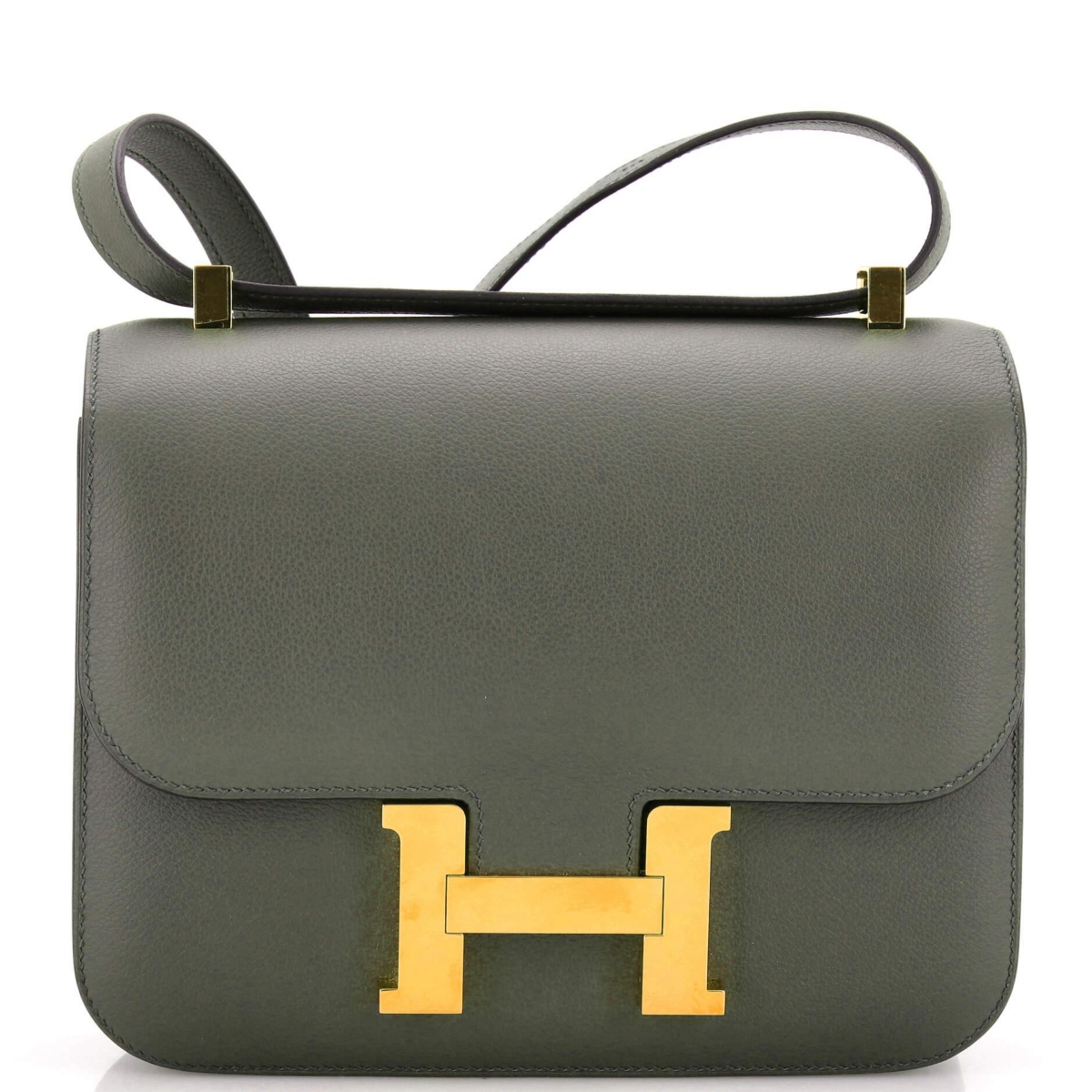 Click here for Pre-Owned HERMES 24 Constance Bag Evercolor - Gree... prices