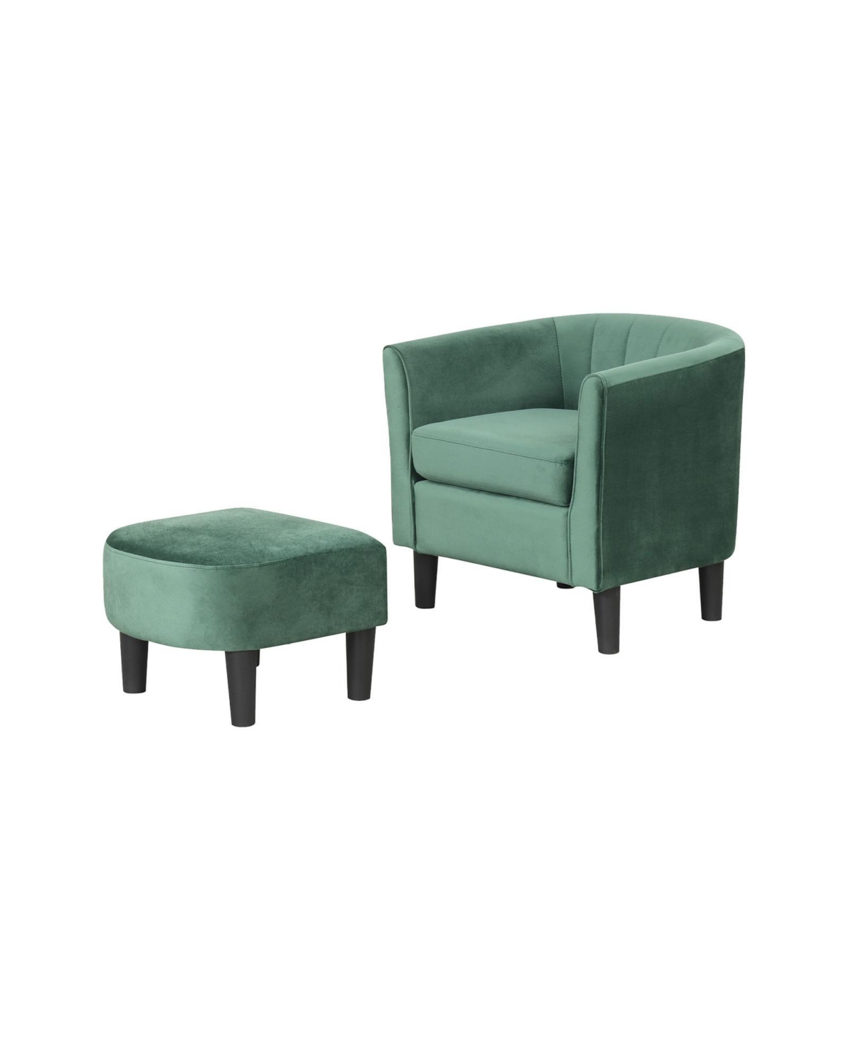 Click here for Slickblue Teddy Velvet Club Chair with Ottoman and... prices