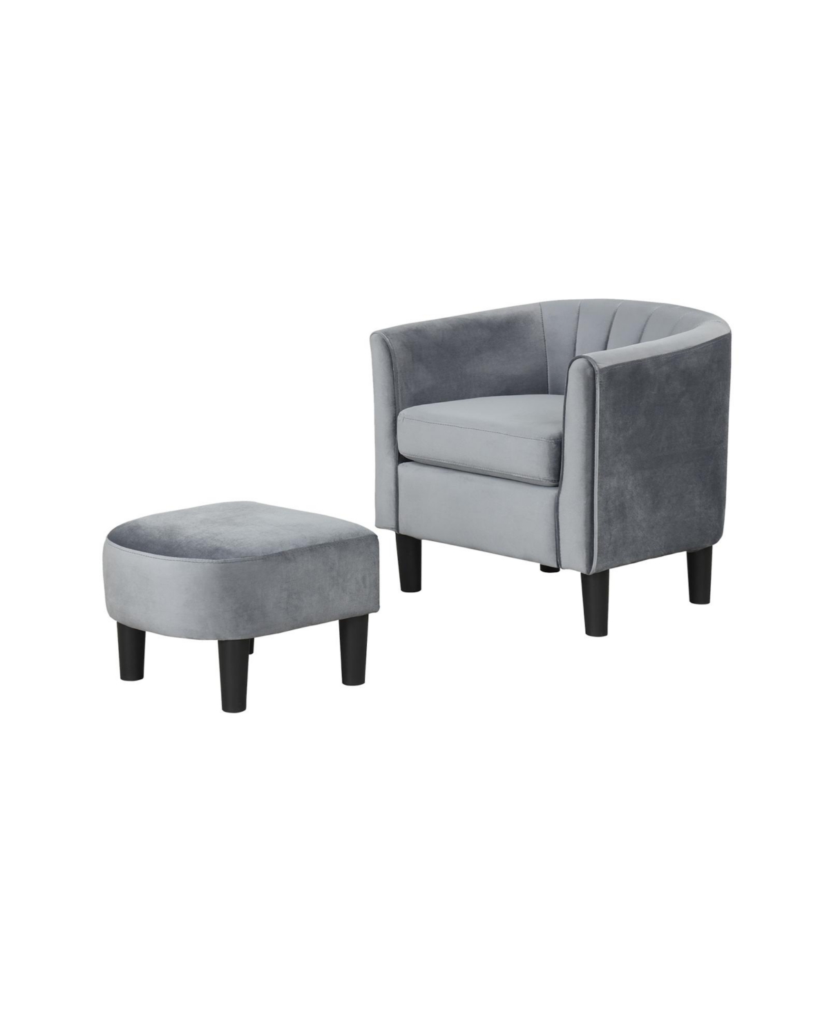 Click here for Slickblue Teddy Velvet Club Chair with Ottoman and... prices