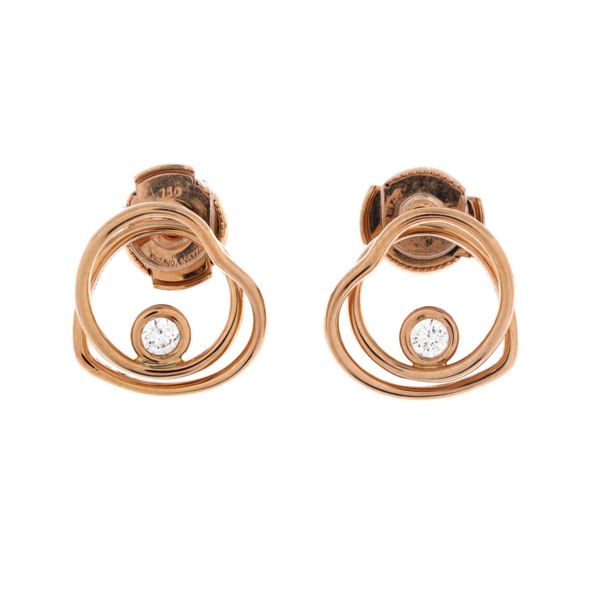 Click here for Pre-Owned HERMES Vertige Coeur Stud Earrings - 18k... prices