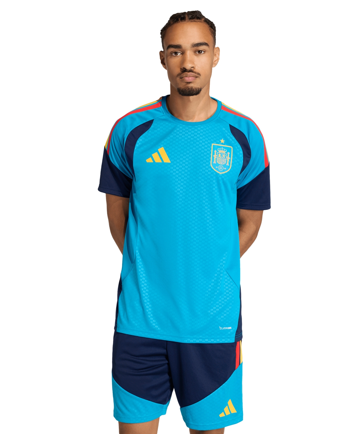 Click here for adidas Mens Spain Tiro Training Jersey - Blue prices