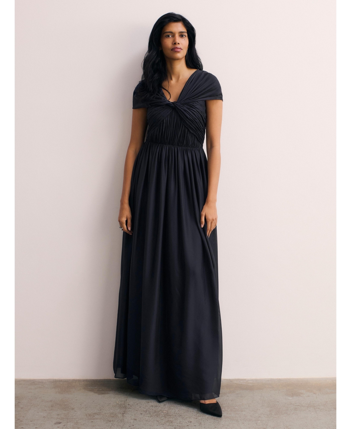 Click here for The Fold Womens Sevilla Silk Chiffon Maxi Dress -... prices