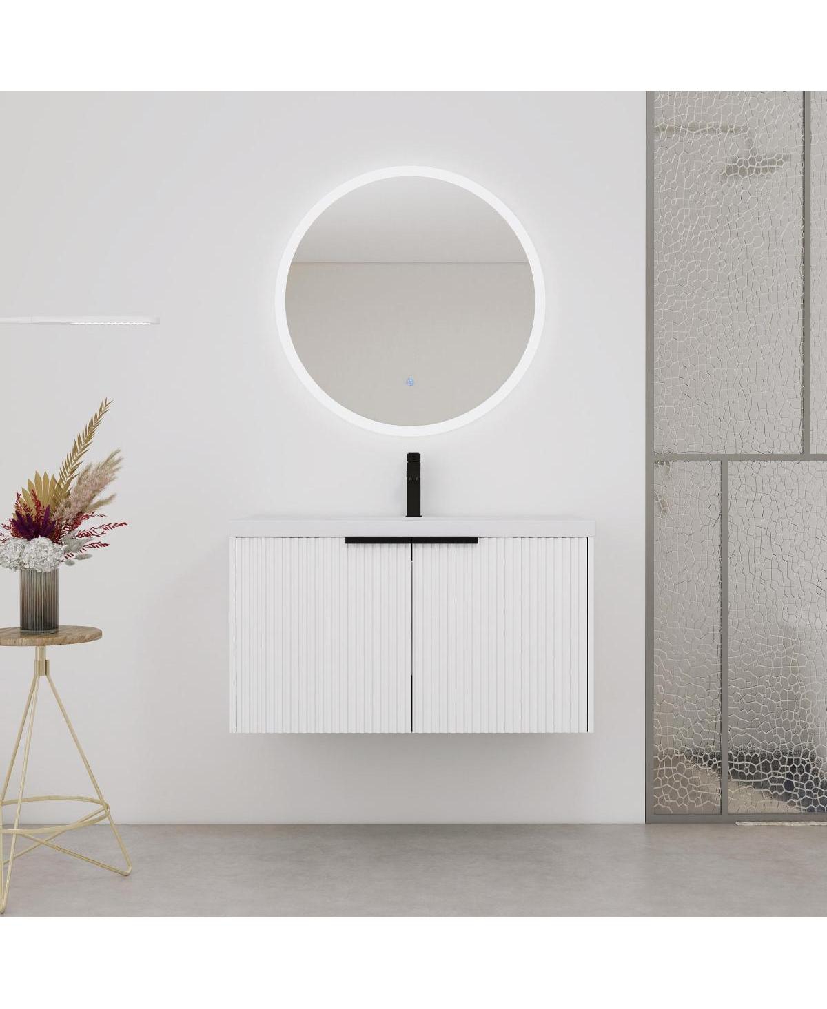 Click here for Sillysis 35.4 Inch Floating Bathroom Vanity with R... prices