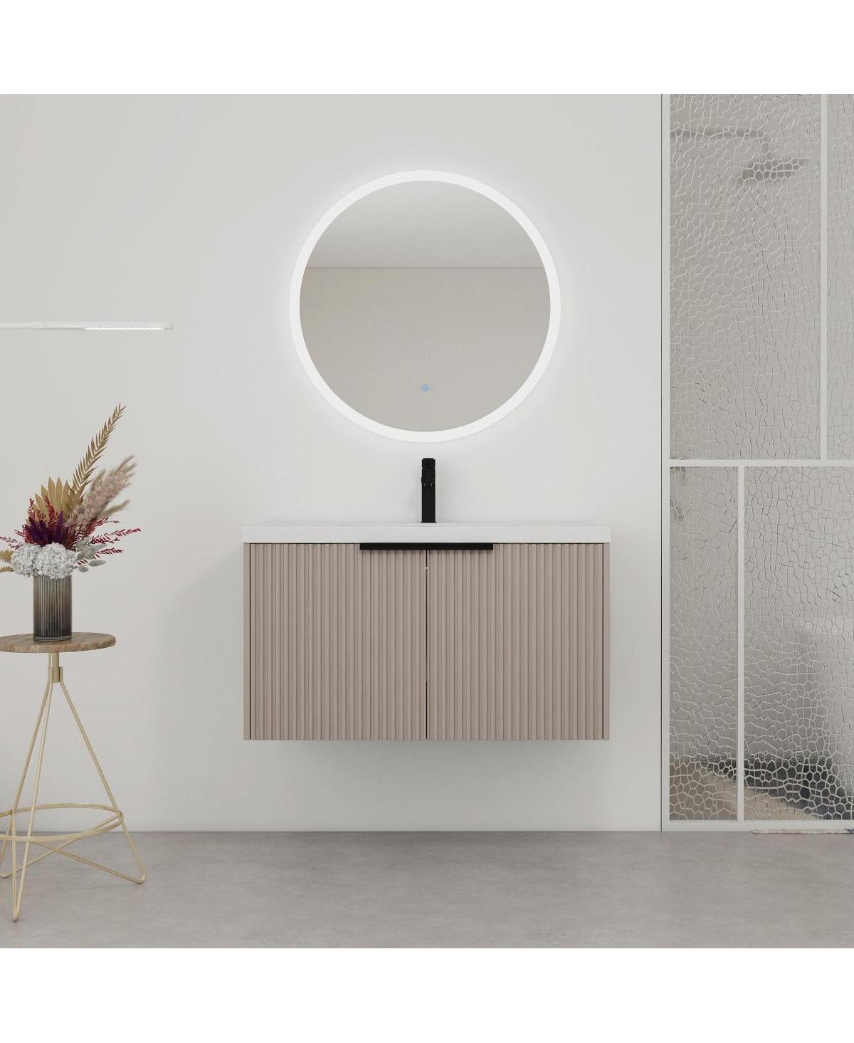 Click here for Sillysis 35.4 Inch Floating Bathroom Vanity with R... prices