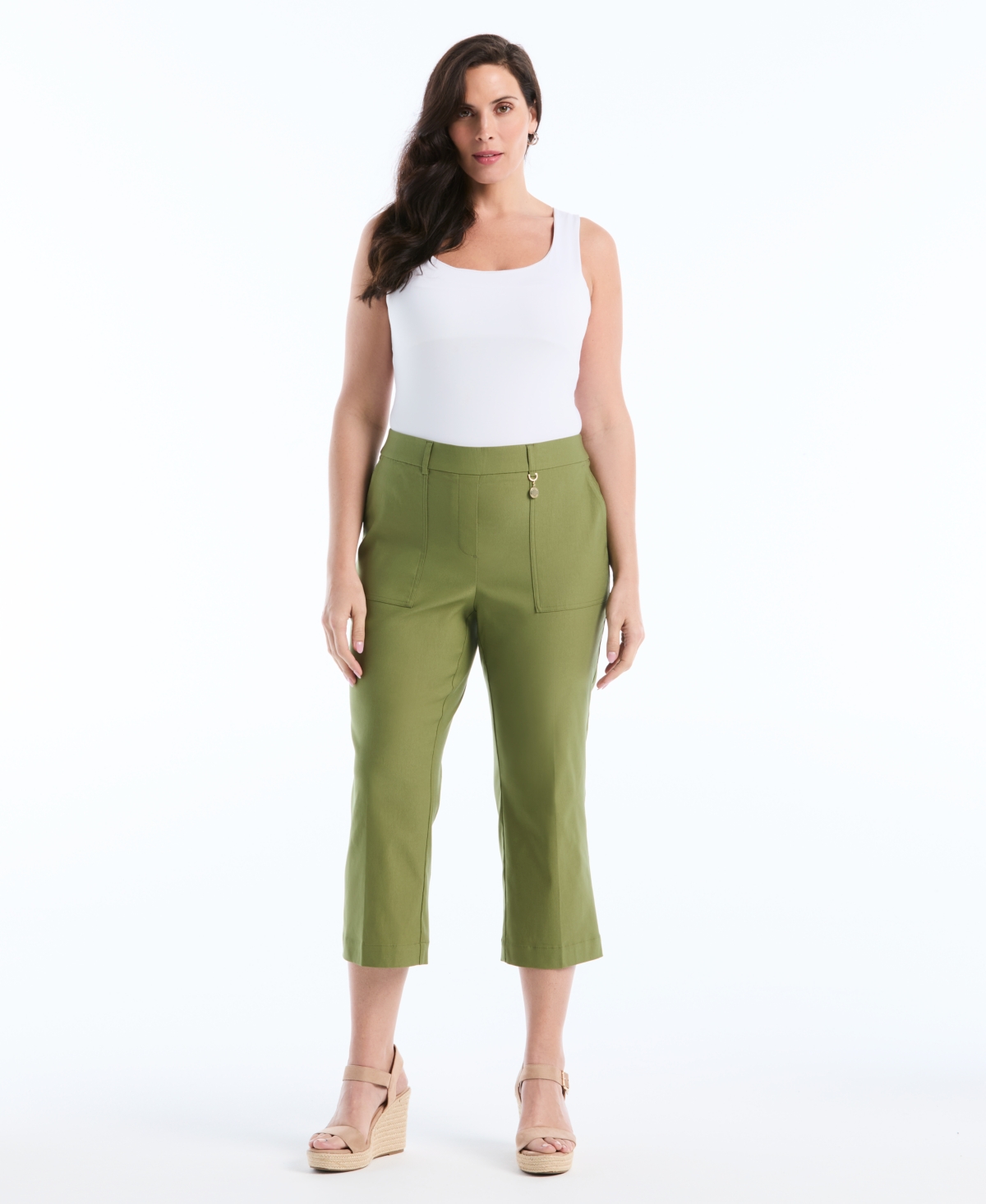 Click here for Rafaella Plus Size Porkchop Pocket Kick Flare Pant... prices