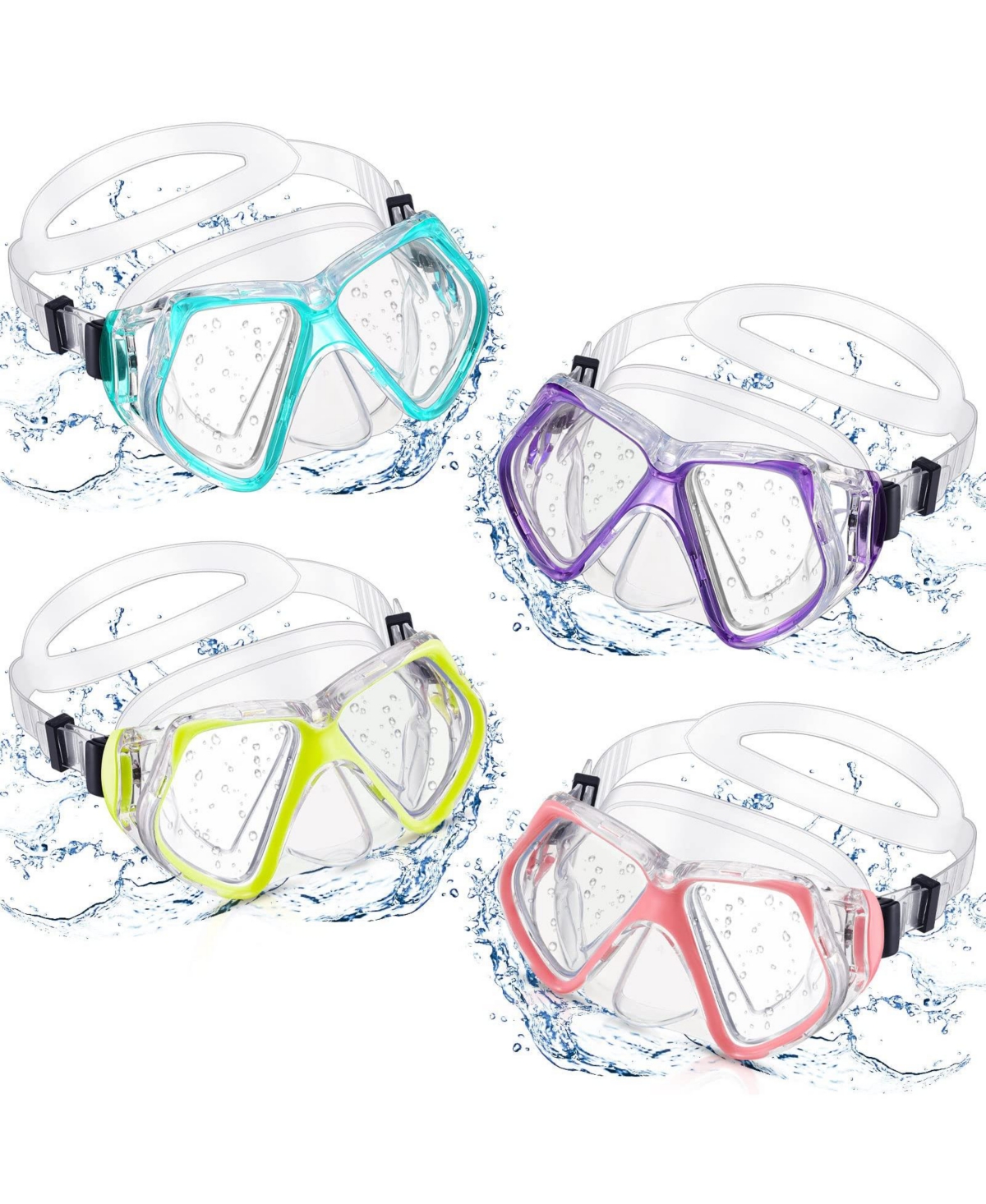 Click here for Gnuadz 4pc Adult Diving Mask Tempered Glass Snorke... prices