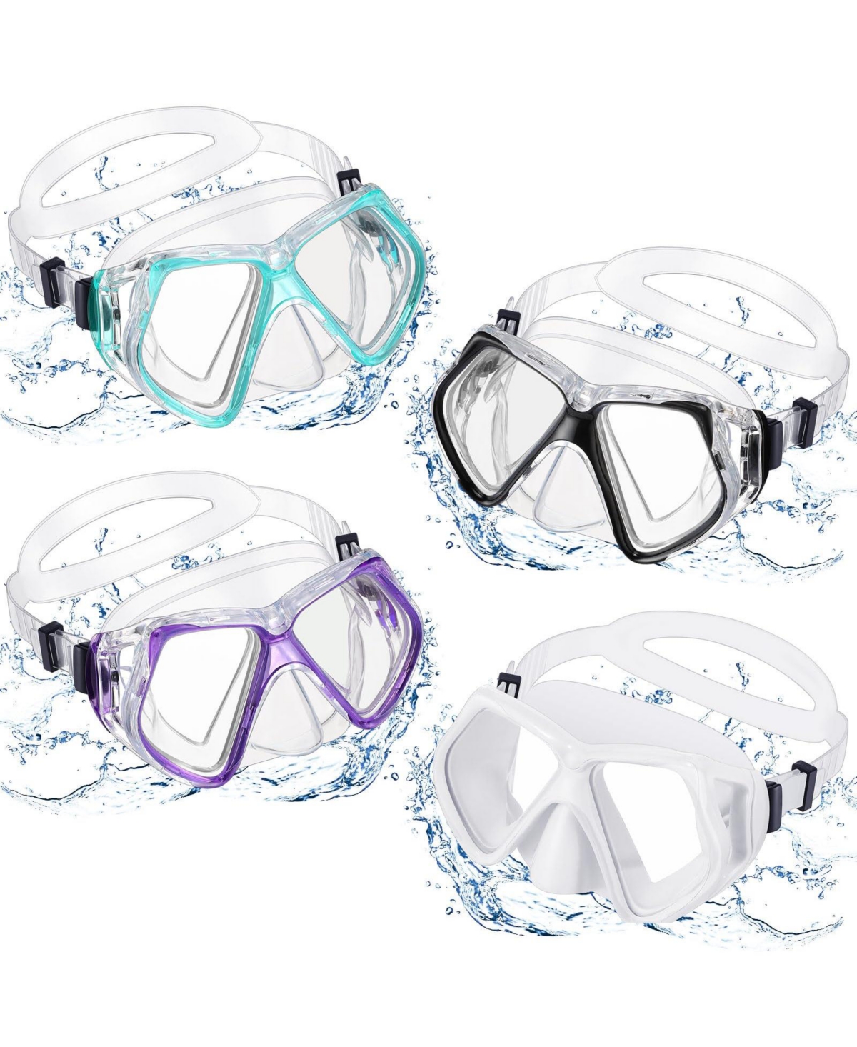 Click here for Gnuadz 4pc Adult Diving Mask Tempered Glass Snorke... prices