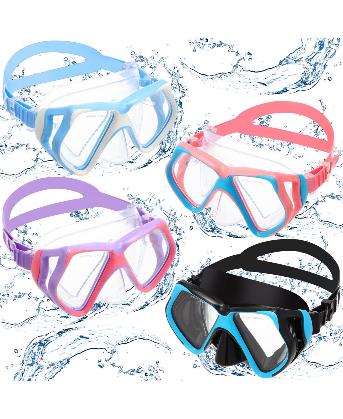 Click here for Gnuadz 4pc Adult Diving Mask Tempered Glass Snorke... prices
