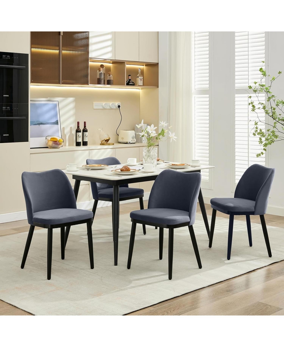 Click here for gaomon Dining Chairs Set of 4: Upholstered Fabric... prices