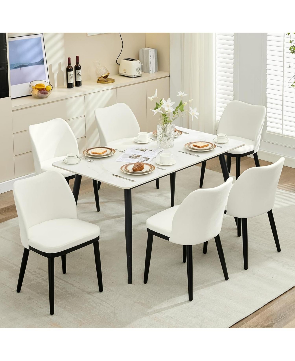 Click here for gaomon Dining Chairs Set of 4: Upholstered Fabric... prices