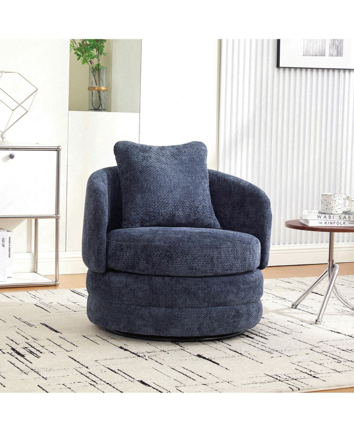 Click here for Rainsken 360degree(s) Swivel Round Barrel Chair -... prices
