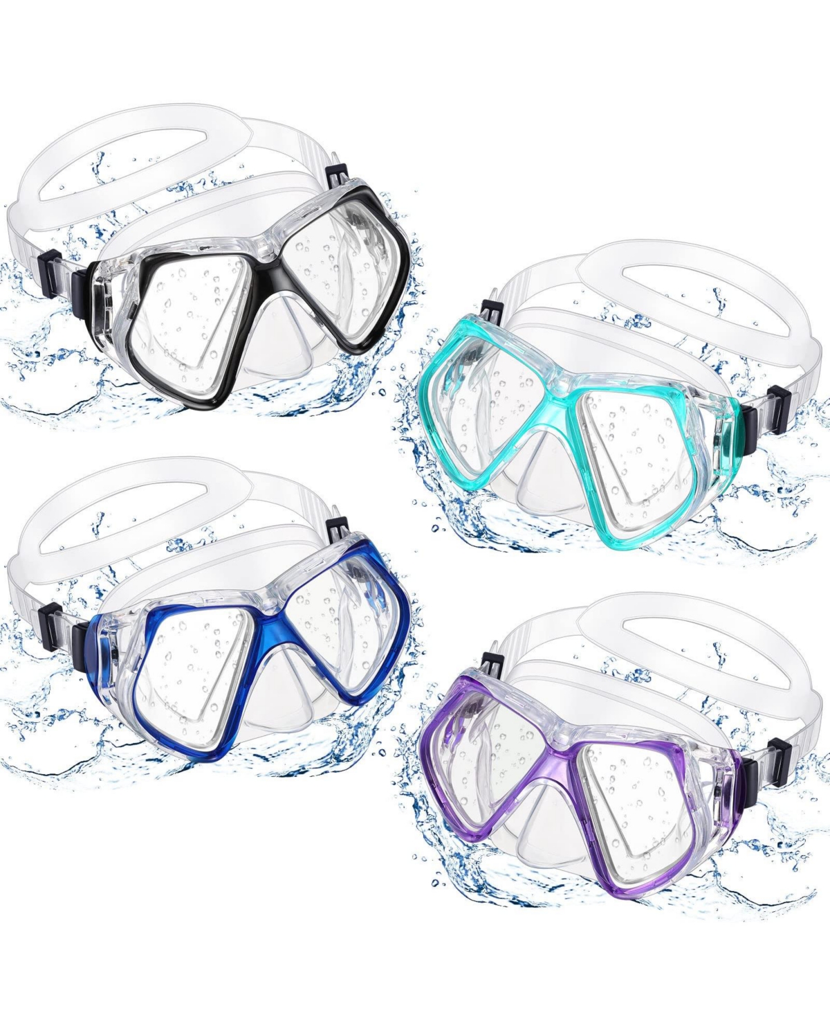 Click here for Gnuadz 4pc Adult Diving Mask Tempered Glass Snorke... prices