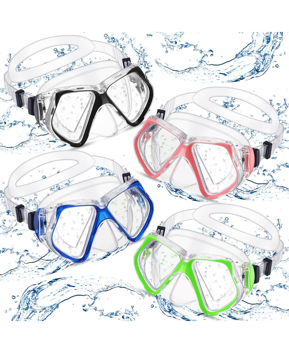 Click here for Gnuadz 4pc Adult Diving Mask Tempered Glass Snorke... prices