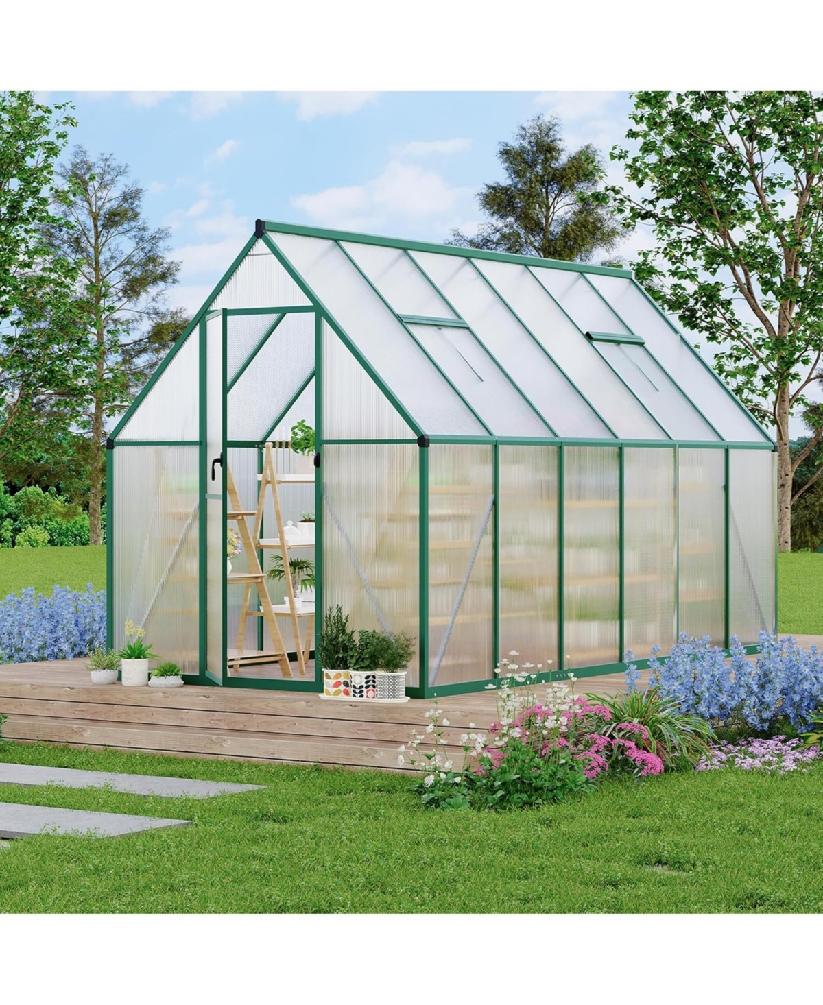 Click here for gaomon 6X11 Aluminum-Framed Polycarbonate Greenhou... prices