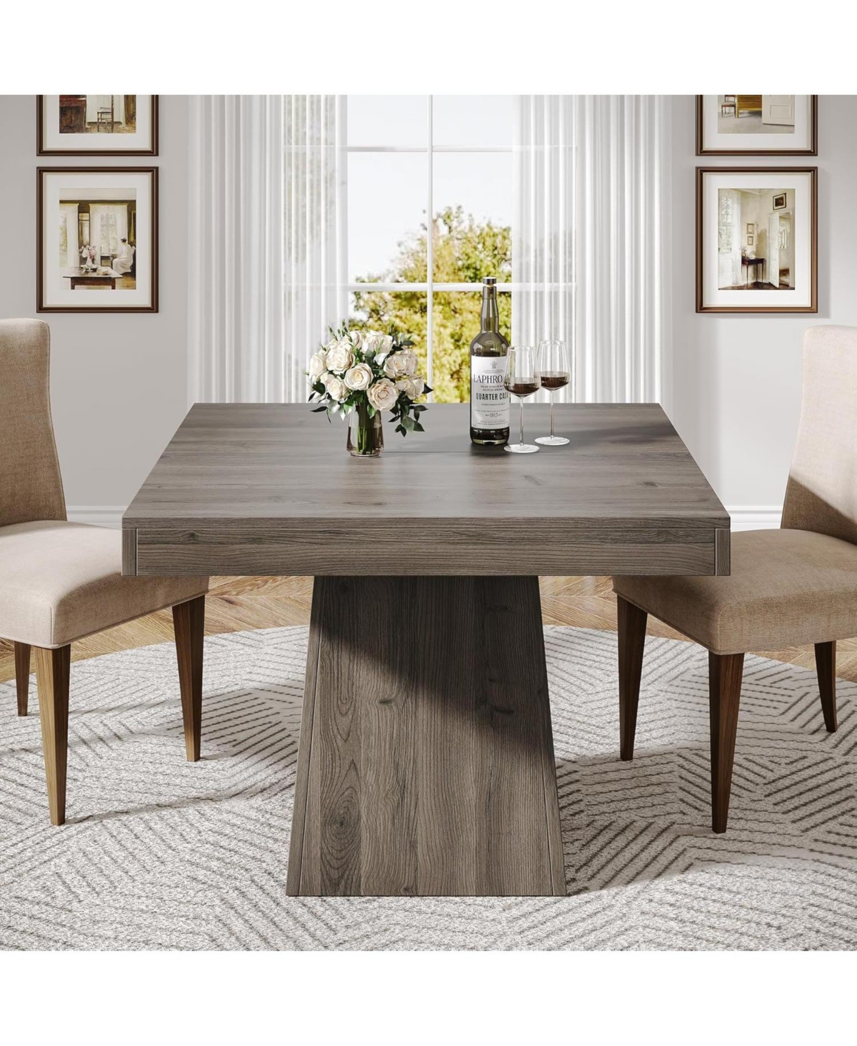 Click here for Tribesigns Square Dining Table for 4  31.5-Inch Ki... prices