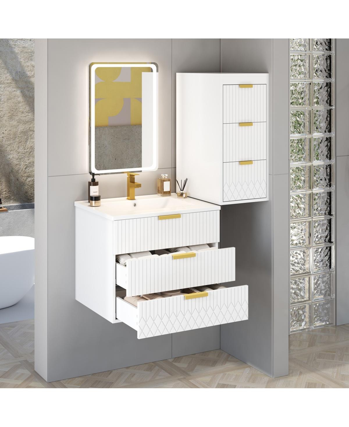 Click here for Sillysis Bathroom Vanity with Side Storage Cabinet... prices