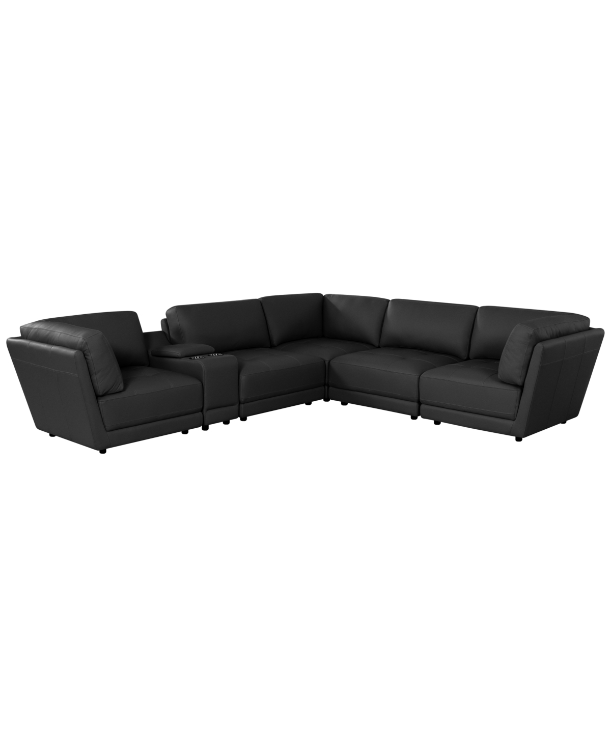 Click here for Versa 6-Pc. L-Shape Leather Sectional with Console... prices