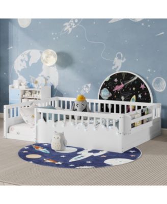 Click here for Rainsken Size Montessori Floor Bed With Storage Sh... prices