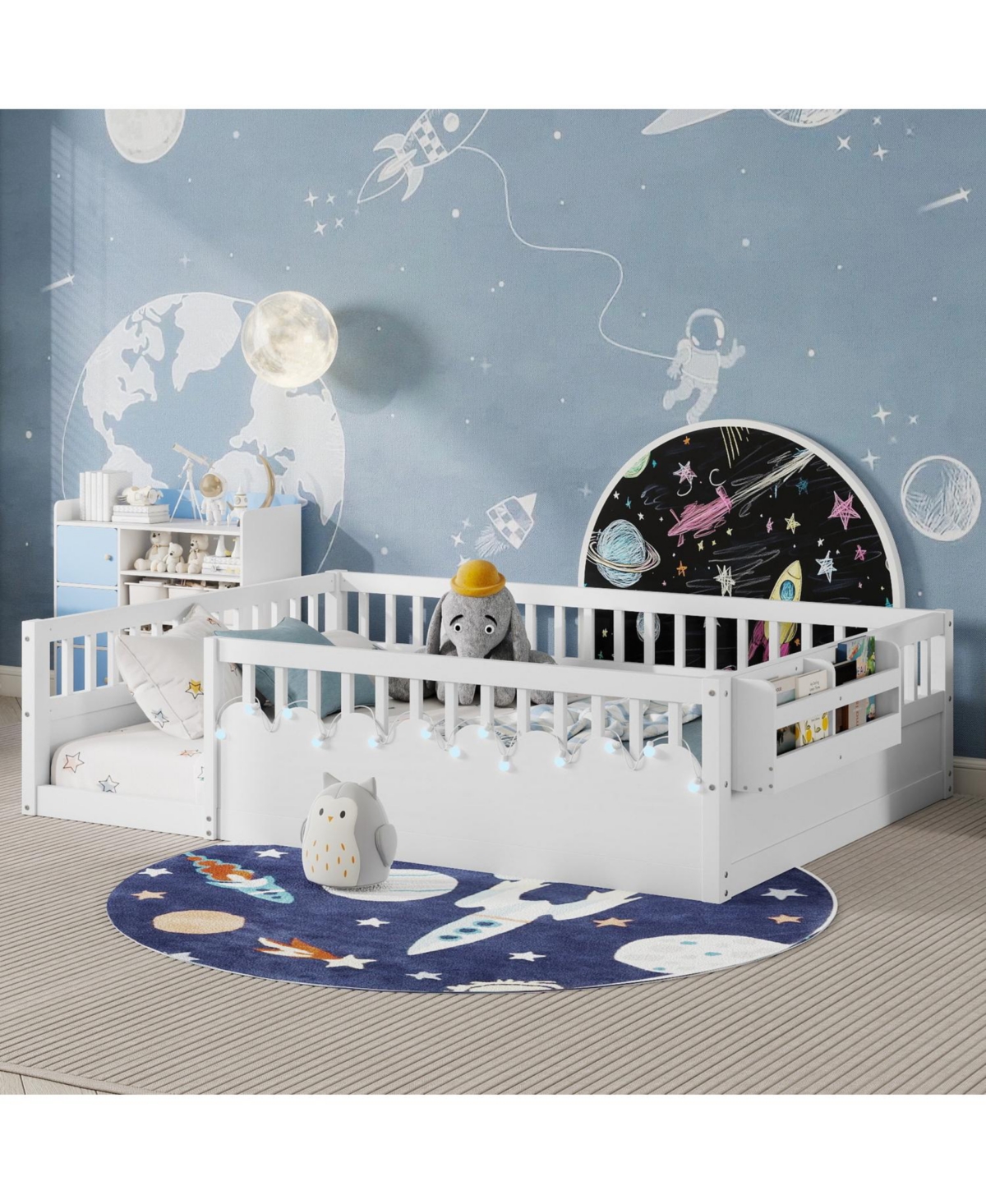 Click here for Rainsken Size Montessori Floor Bed with Storage Sh... prices