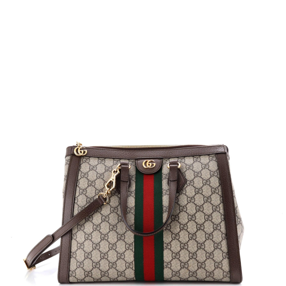 Click here for Pre-Owned Gucci Medium Ophidia Top Handle Tote Gg... prices