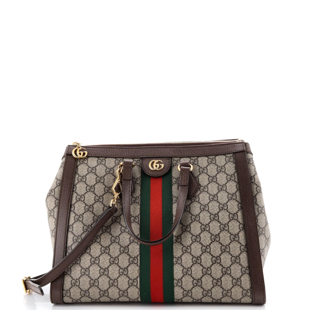 Click here for Pre-Owned Gucci Medium Ophidia Top Handle Tote Gg... prices