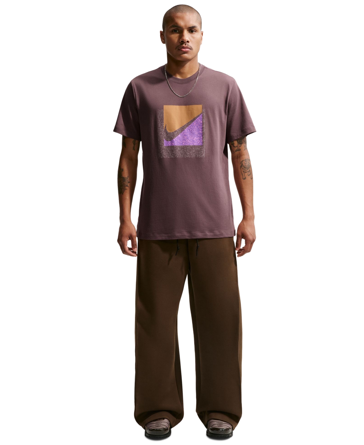 Click here for Nike Mens Swoosh Box Graphic T-Shirt - Tattoo prices