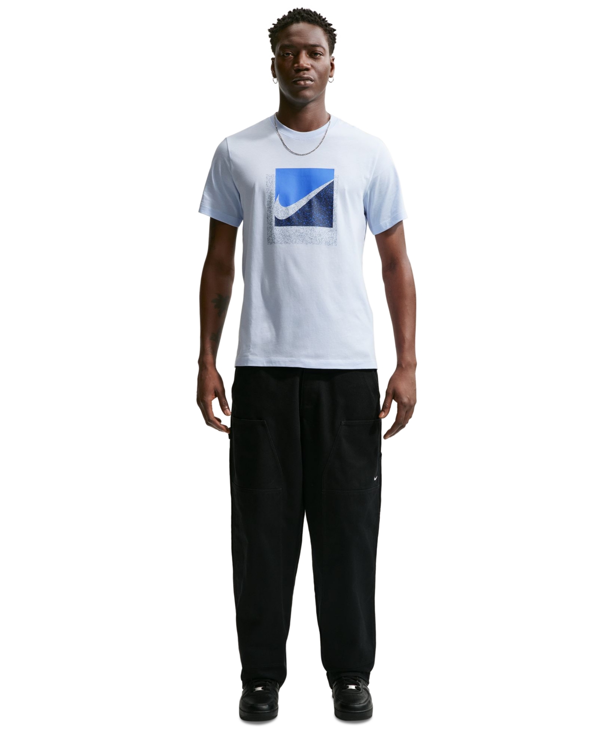 Click here for Nike Mens Swoosh Box Graphic T-Shirt - Hydrogen Bl... prices