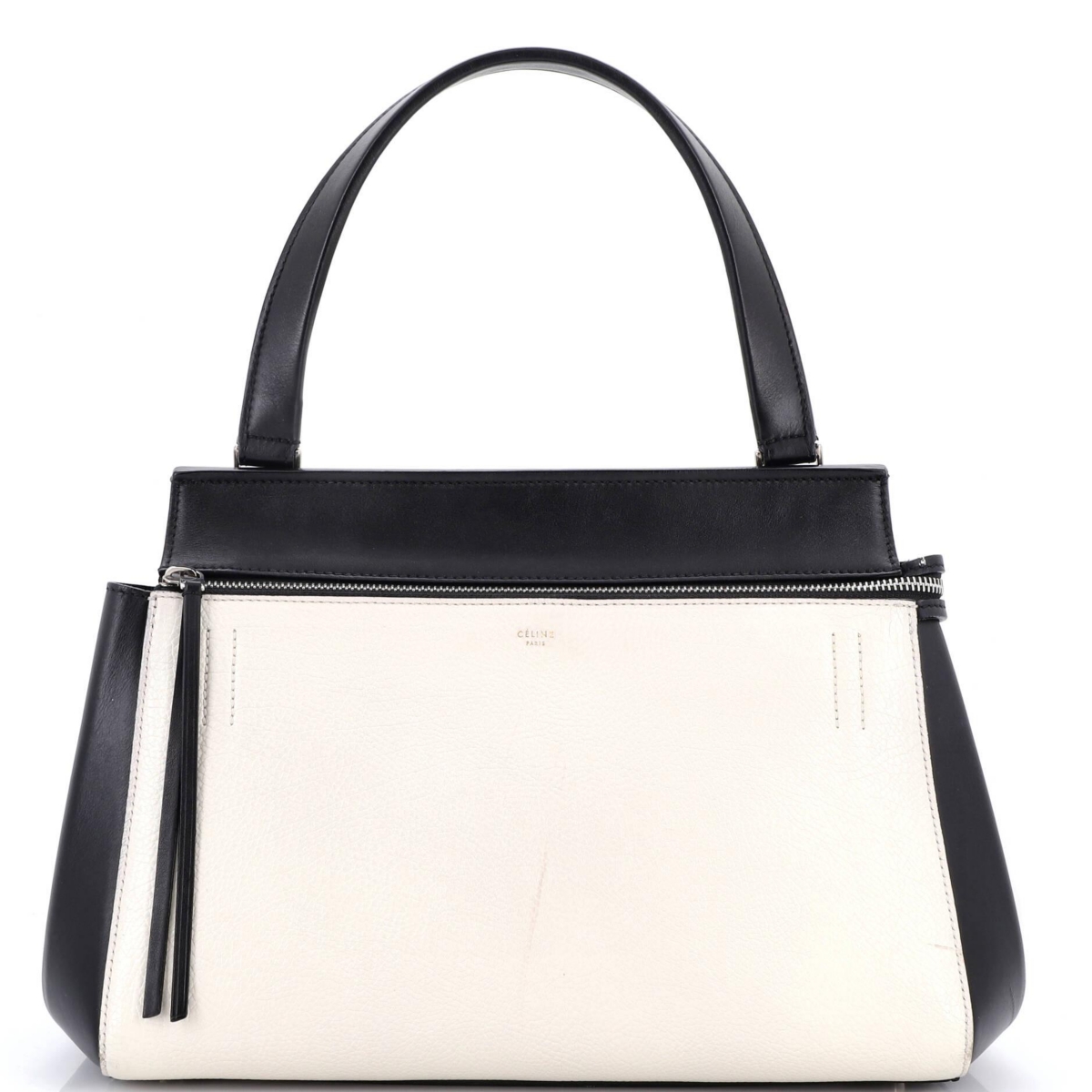 Click here for Pre-Owned Celine Medium Edge Bag Leather - White prices