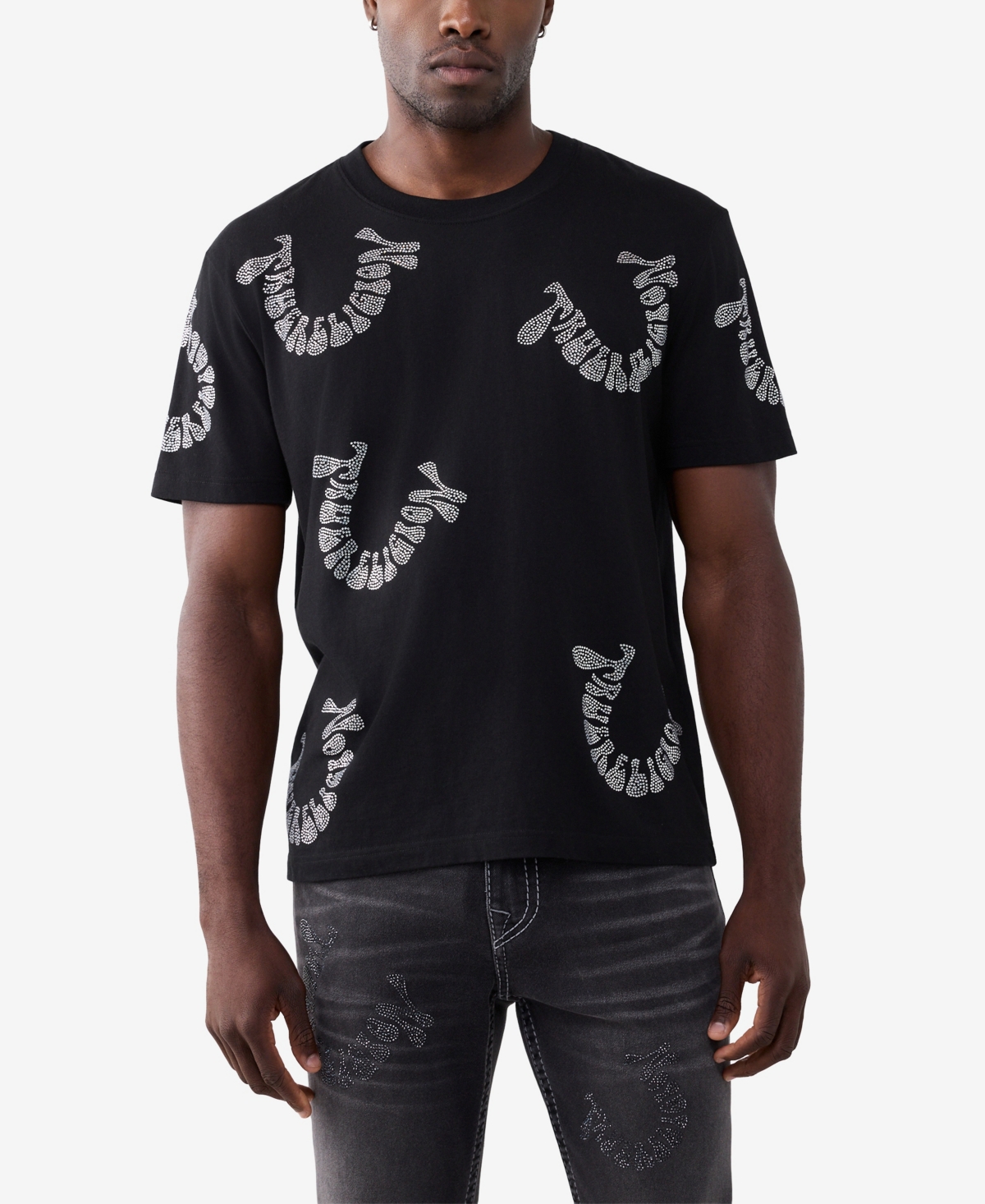 Click here for True Religion Mens Regular-Fit T-Shirt - Jet Black prices