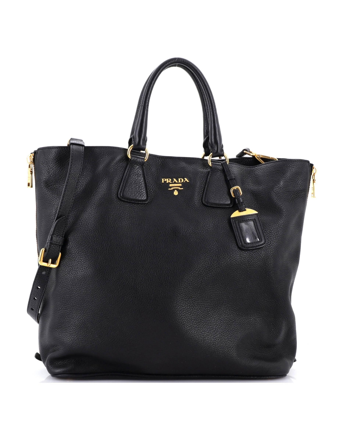 Click here for Pre-Owned Prada Large Side Zip Convertible Tote Vi... prices
