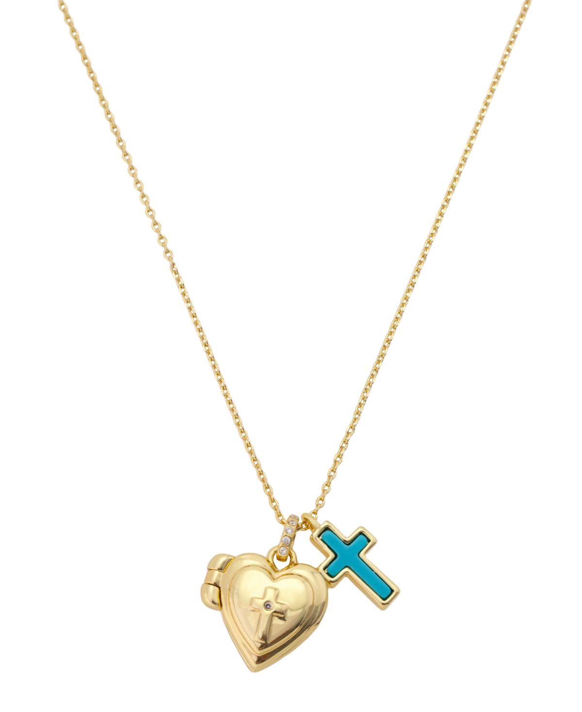 Click here for Unwritten Cubic Zirconia Heart and Cross Cluster C... prices