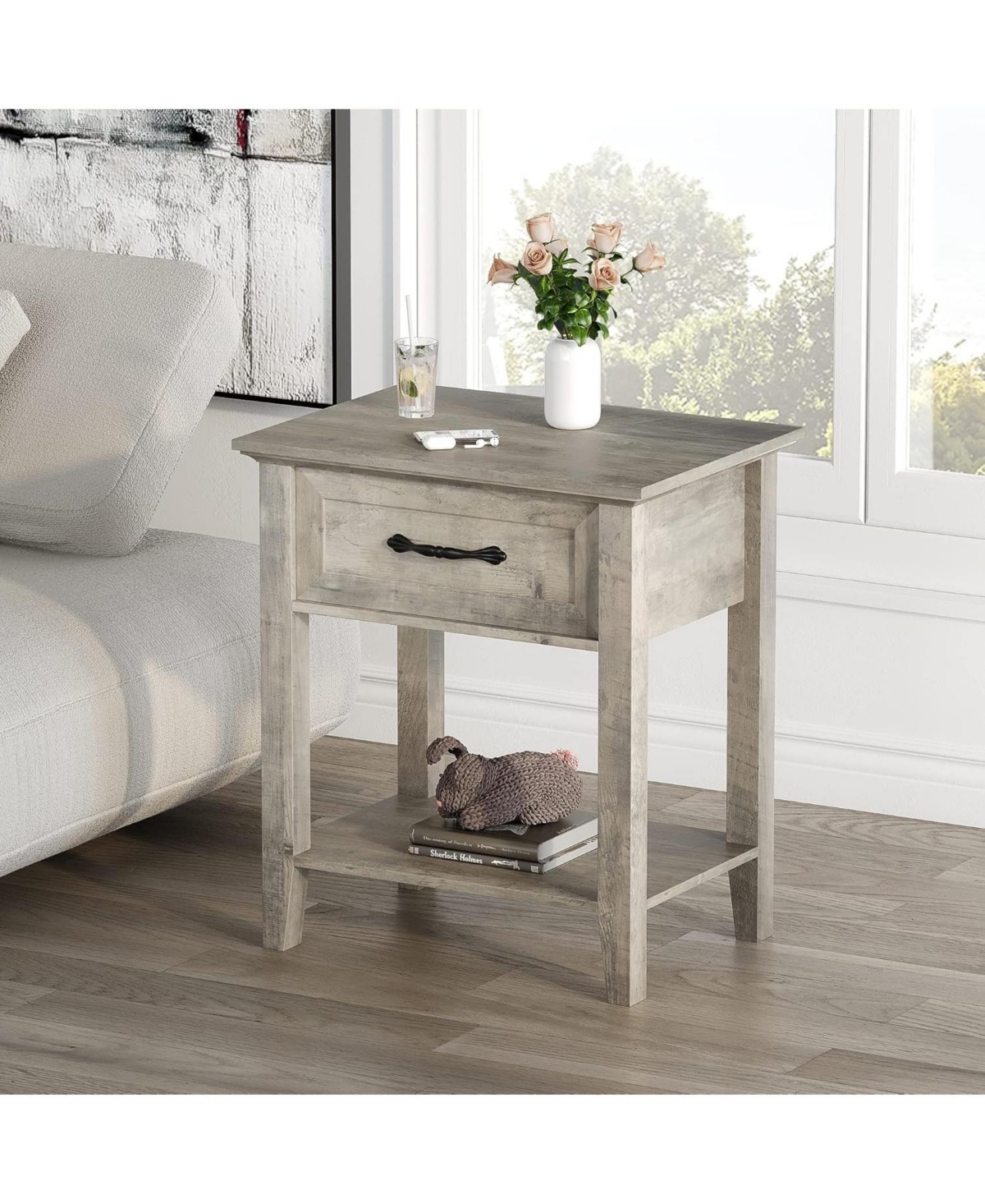 Click here for homfan Modern 2-Tier Nesting Coffee Table Set of 2... prices