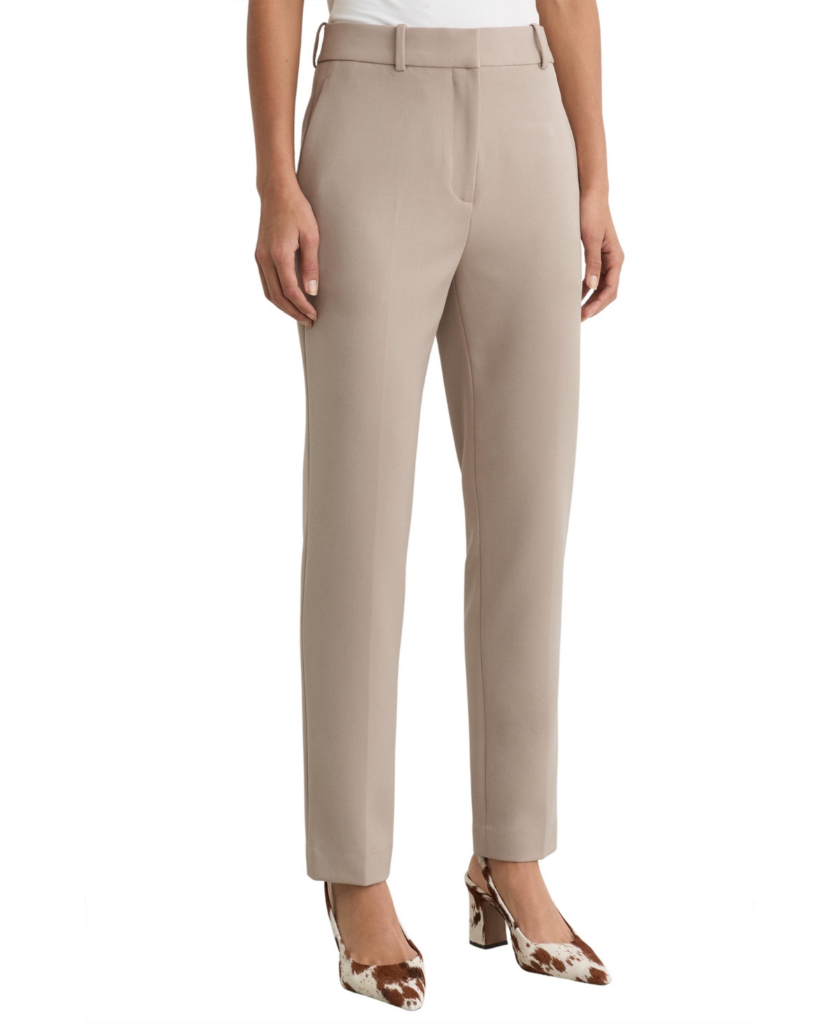 Click here for Reiss Womens Slim-Fit Suit Pants - Stone Neutral prices
