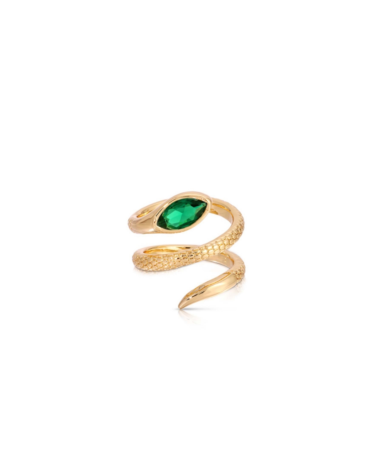 Click here for Ettika 18k Gold-Tone Marquise Coiled Ring - Emeral... prices