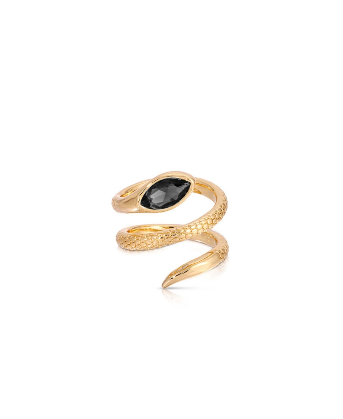 Click here for Ettika 18k Gold-Tone Marquise Coiled Ring - Black prices