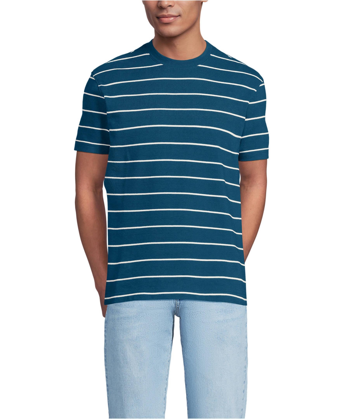 Click here for Lands End Mens Short Sleeve Knit Terry Tee - Balti... prices