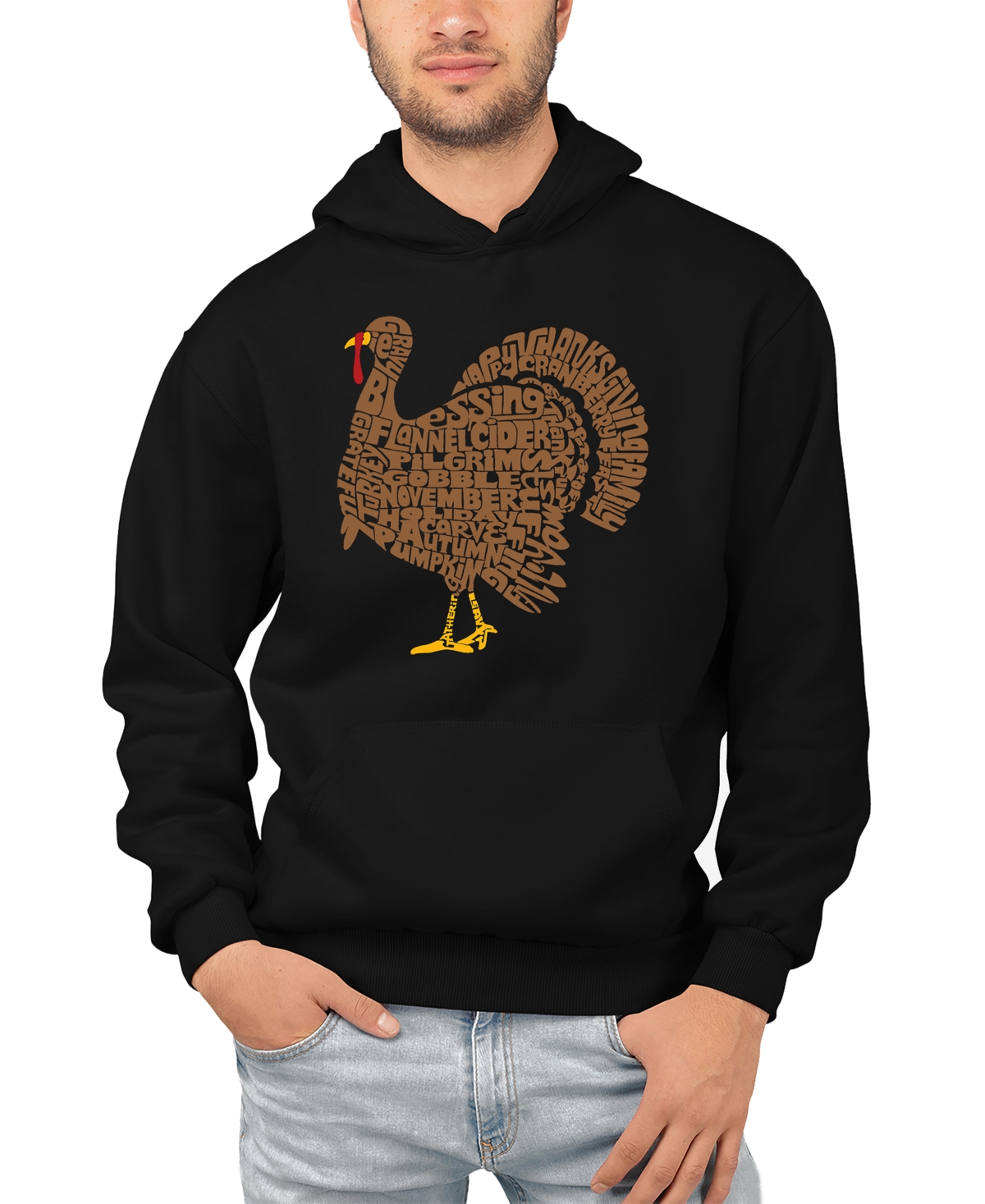 Click here for La Pop Art Mens Gravy Word Art Hooded Sweatshirt -... prices