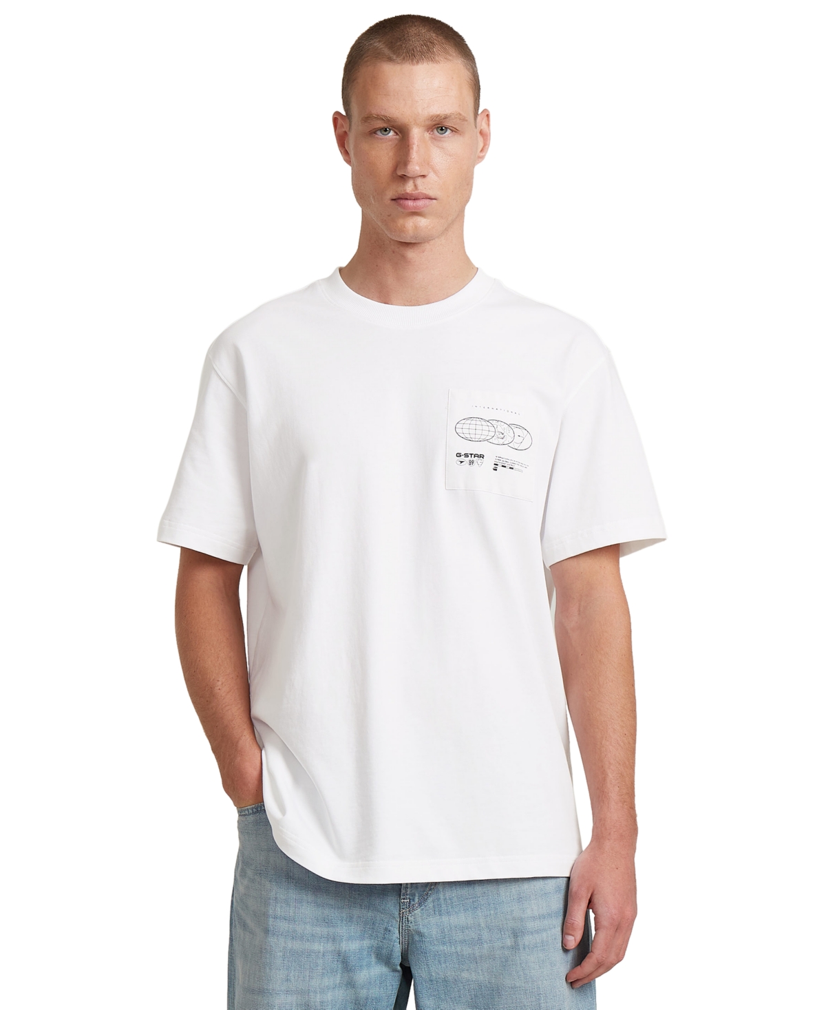 Click here for G-Star Raw Mens Applique Graphic T-Shirt - White prices