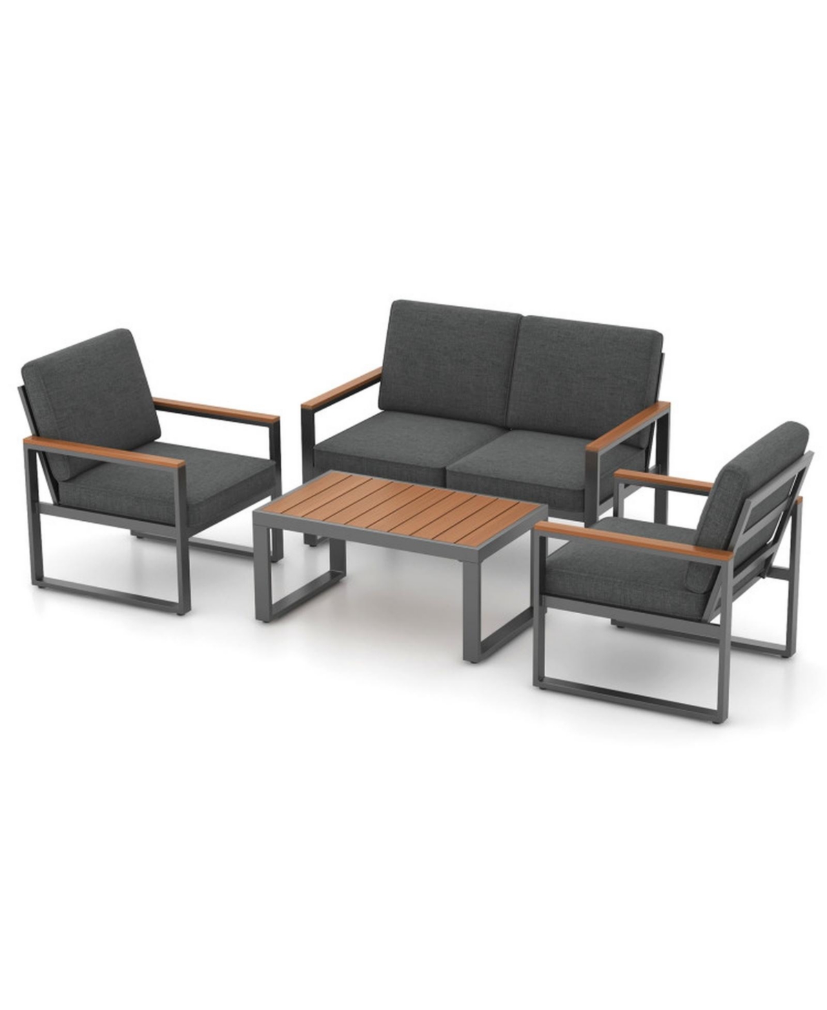 Click here for Gouun 4-Piece Outdoor Aluminum Patio Conversation... prices