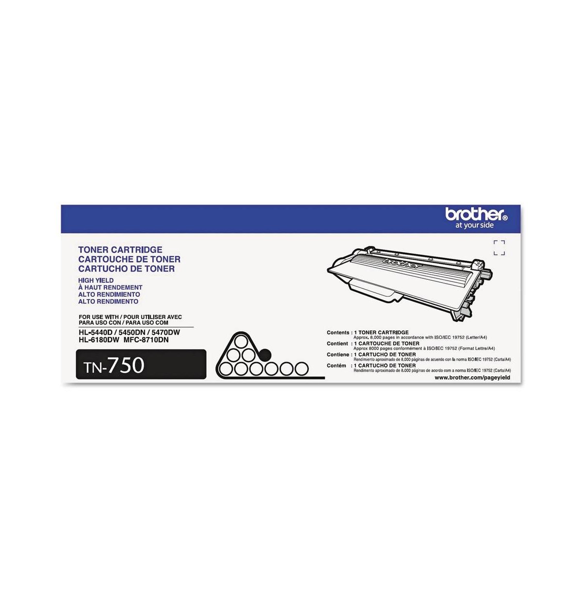 Click here for Brother TN750 8000-Page Yield Toner - Black prices