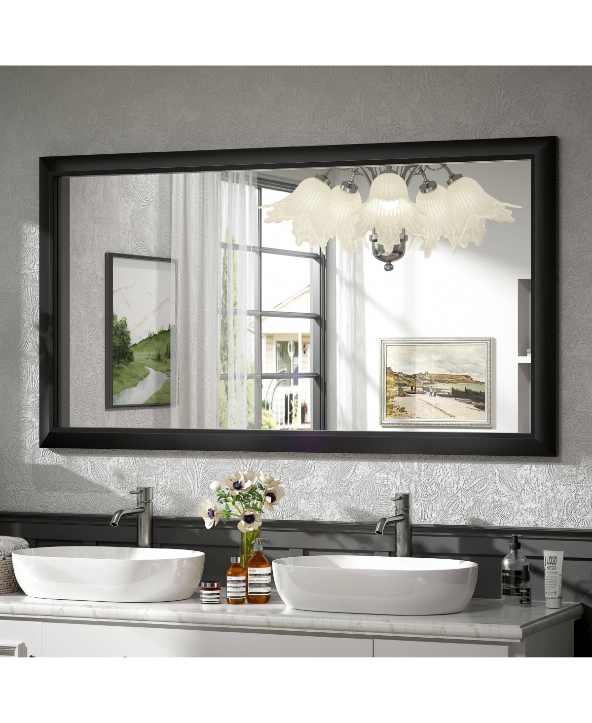 Click here for Apmir 55 x 30 Inch Thick Metal Framed Wall Mirrors... prices