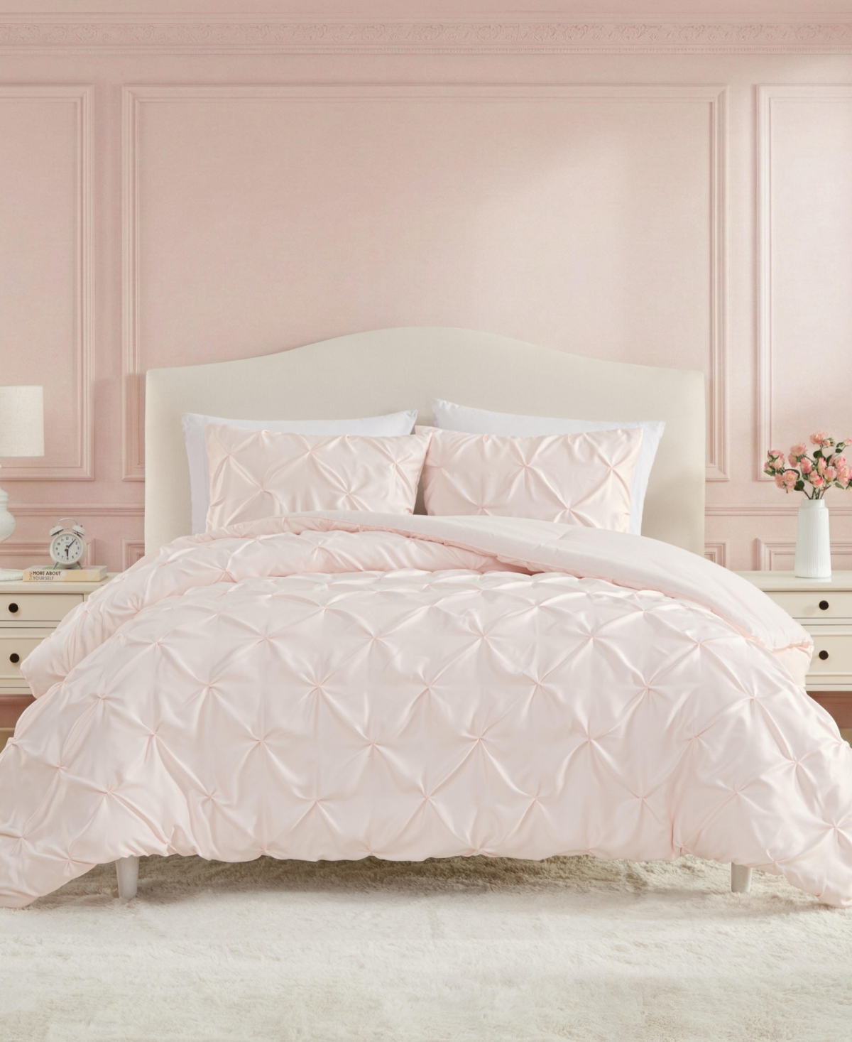 Click here for Laura Ashley Pintuck Solid Satin 3-Pc. Comforter S... prices