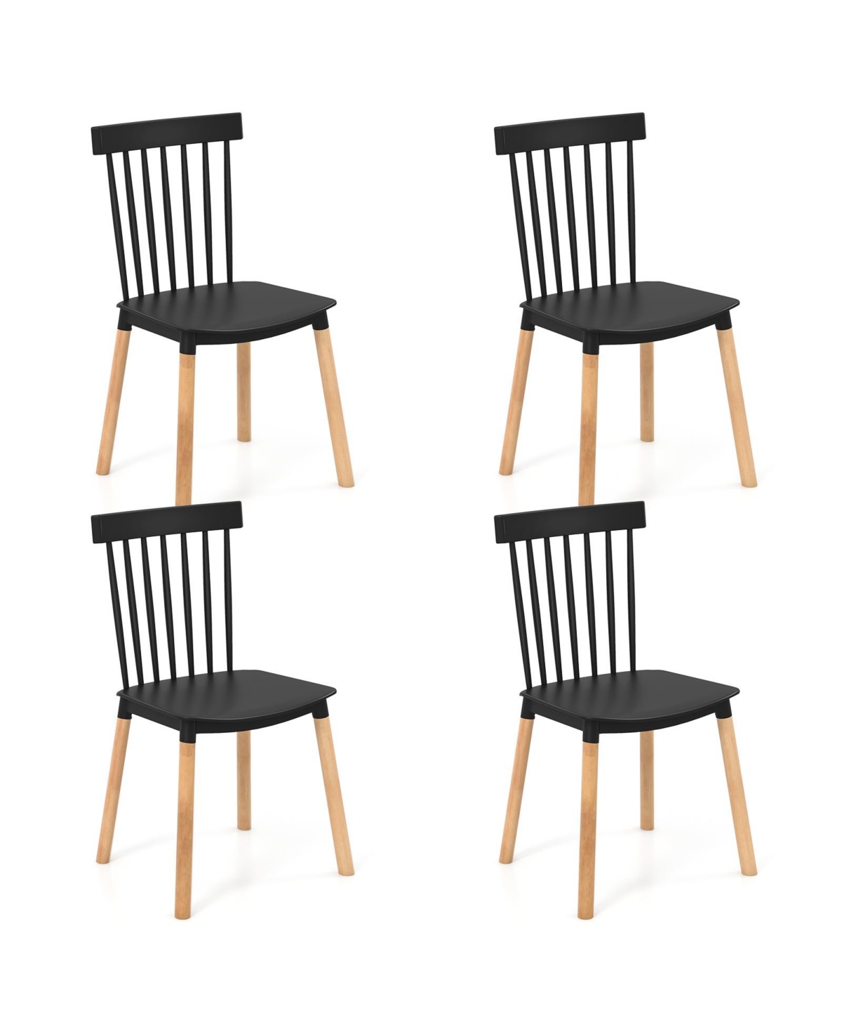 Click here for Slickblue Wooden Windsor Dining Chairs Set of 4 wi... prices