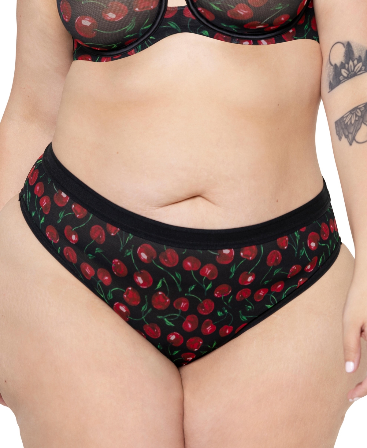 Click here for Curvy Couture Womens Sheer Mesh High Cut Brief Pan... prices