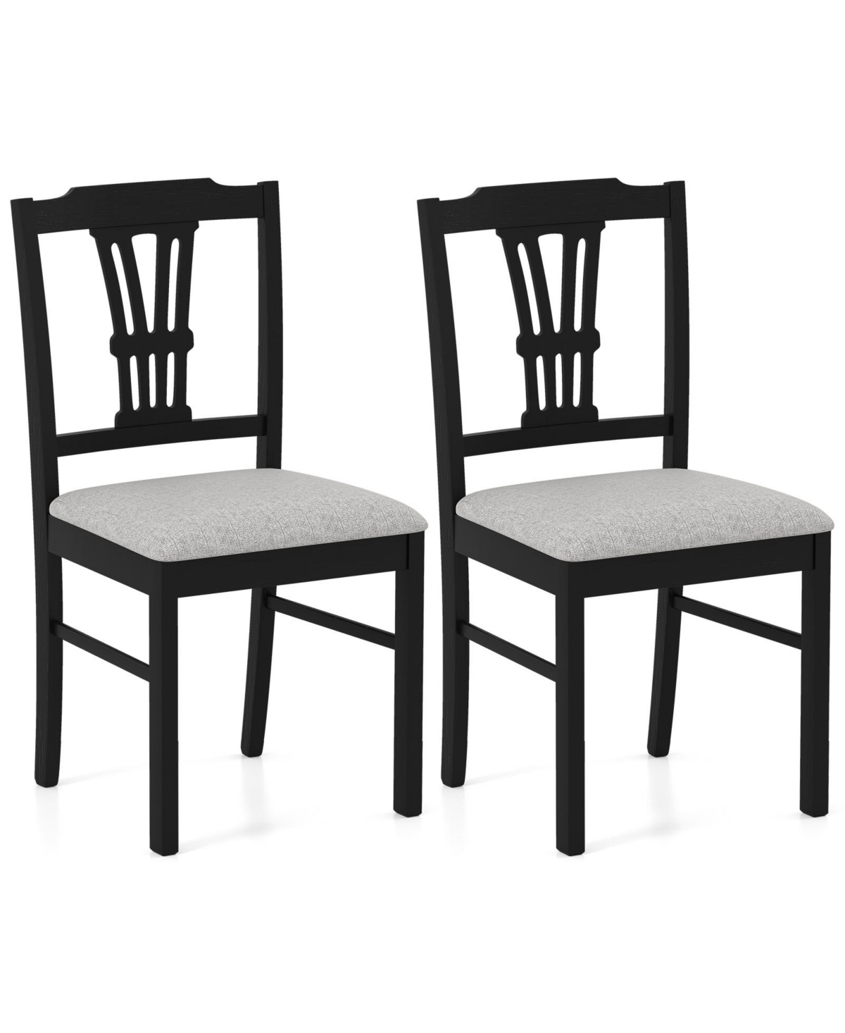 Click here for Slickblue Wooden Dining Chair Set of 2 with Uphols... prices